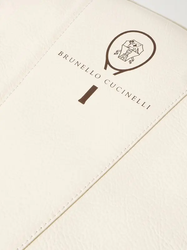 Brunello Cucinelli Leather And Mesh Tennis Racket Bag