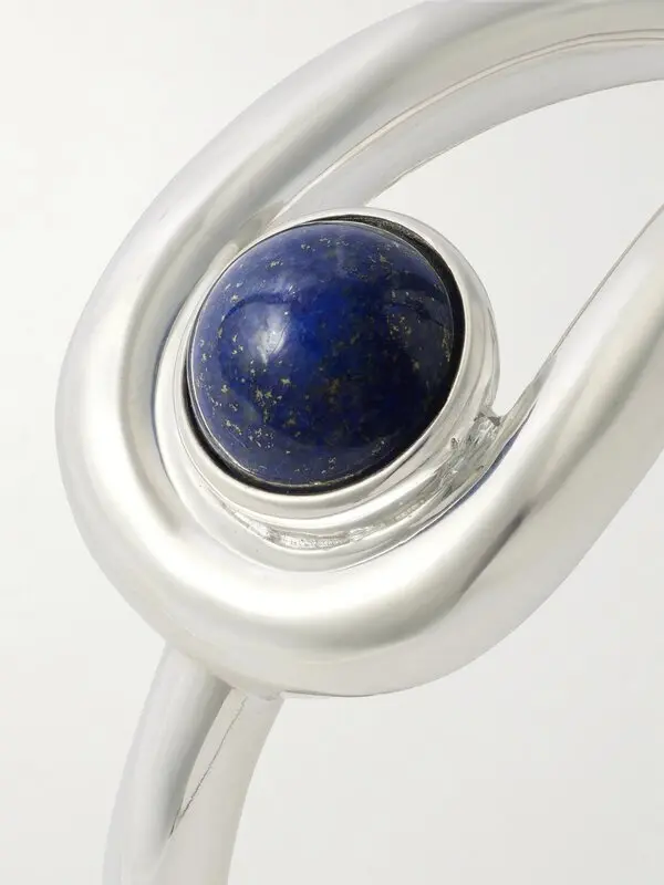 Agmes Becky Recycled Sterling Lapis Lazuli Cuff
