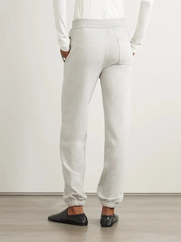JIL SANDER Cotton-jersey Track Pants - Gray