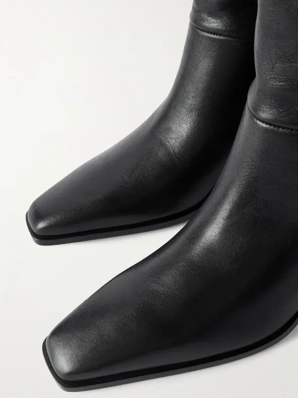 Paris Texas Bettina Leather Cowboy Boots - Black