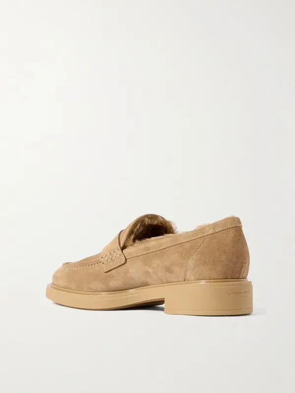 GIANVITO ROSSI Harris 20 Shearling-lined Loafers