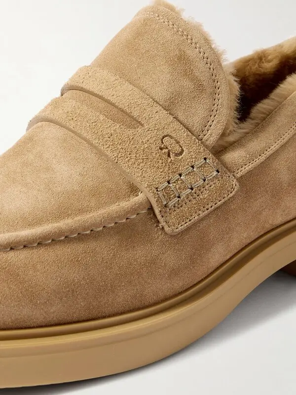 GIANVITO ROSSI Harris 20 Shearling-lined Loafers
