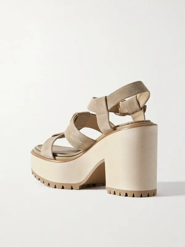 Gabriela Hearst Hera Suede Platform Sandals