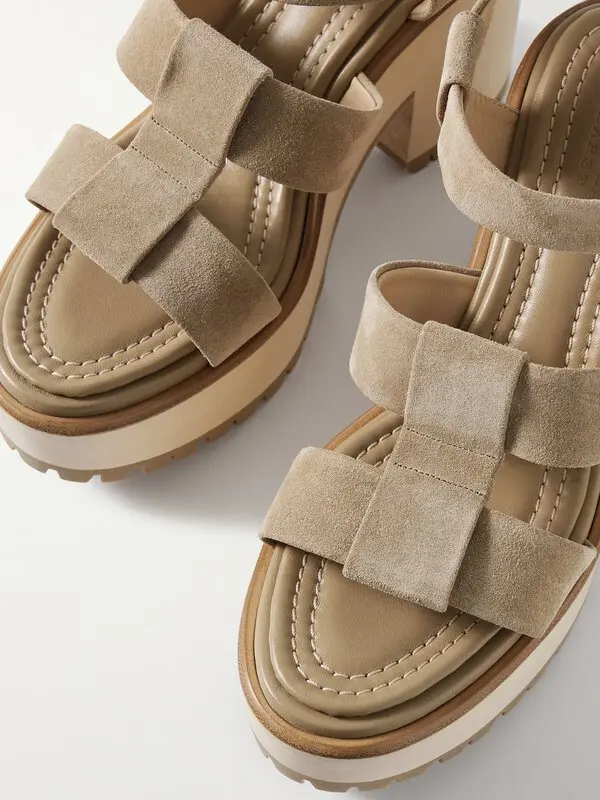 Gabriela Hearst Hera Suede Platform Sandals
