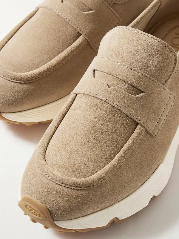 TOD'S Suede Slip-on Sneakers - Neutrals