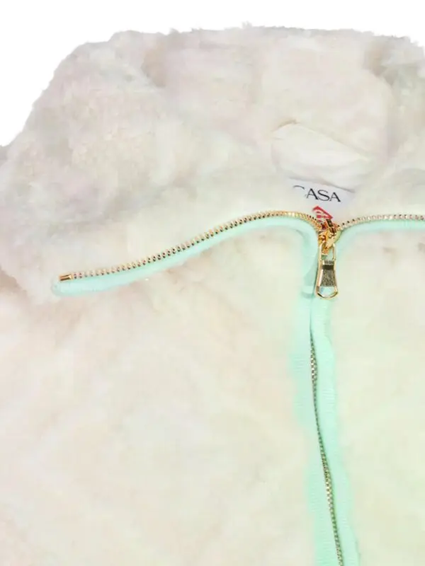 Casablanca Textured Zip-up Jacket - Neutrals