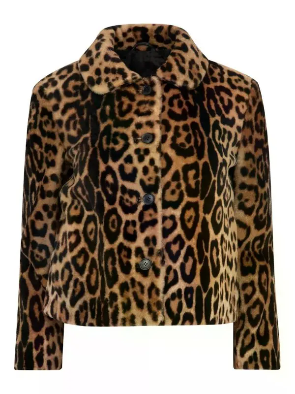 NILI LOTAN Leopard-print Shearling Montmartre Jacket