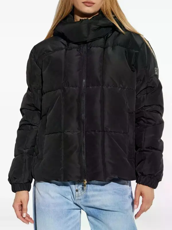 EA7 Logo-print Puffer Jacket - Uc001 Black