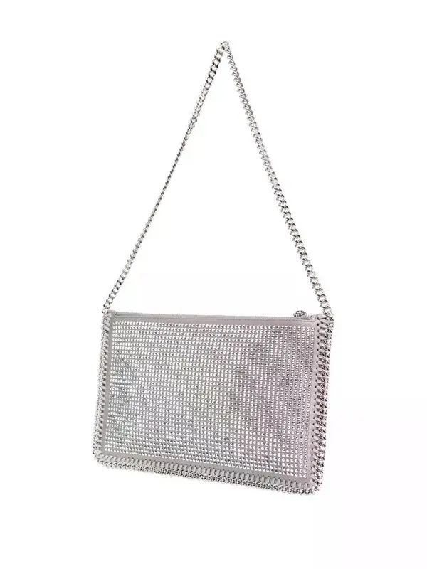 Stella McCartney Falabella Crystal-embellished Chain Shoulder Bag - Grey