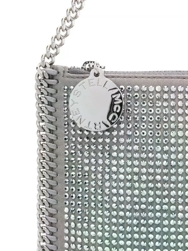 Stella McCartney Falabella Crystal-embellished Chain Shoulder Bag - Grey