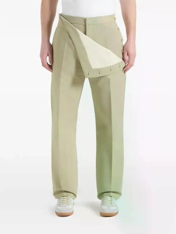 Manière De Voir Henri Foldover Trousers - Green