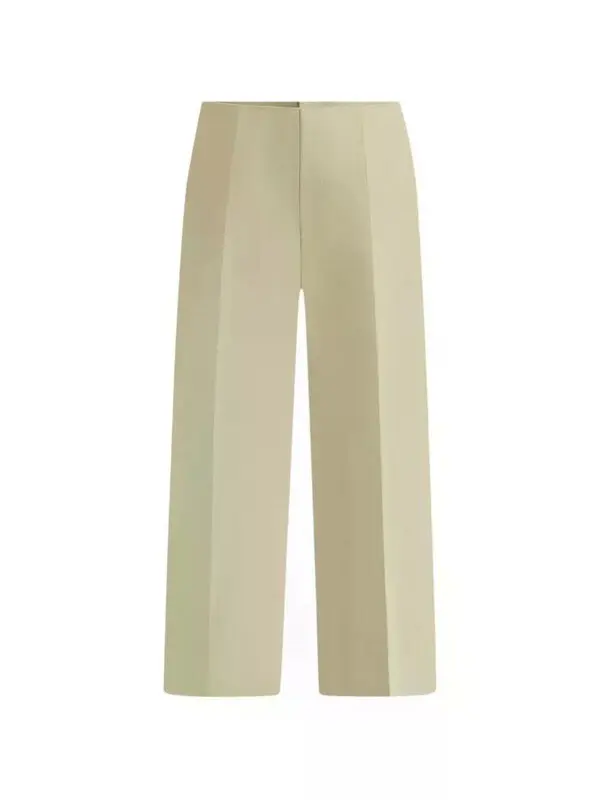 Manière De Voir Maniere De Voir Henri Foldover Cotton Trousers - Green