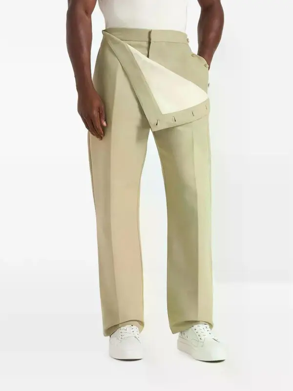 Manière De Voir Henri Foldover Trousers - Green