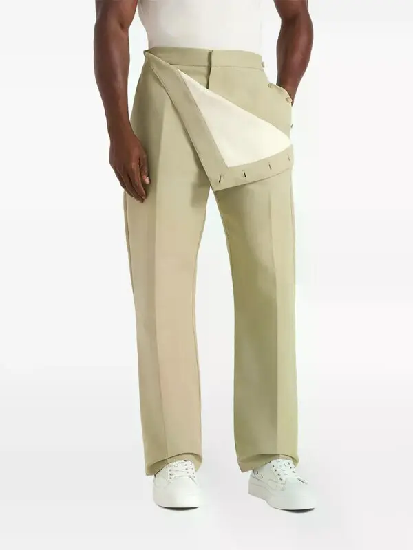 Manière De Voir Henri Foldover Trousers - Neutrals