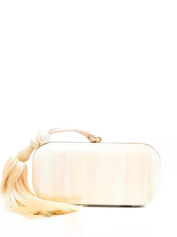 Cult Gaia Yasmin Tassel-embellished Clutch - Neutrals