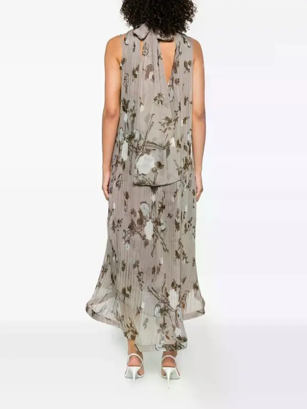 P.a.r.o.s.h Pleated Floral-print Dress