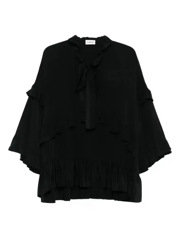 P.a.r.o.s.h Ruffled Tie-neck Top