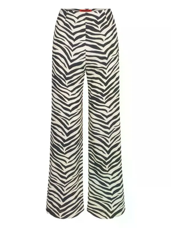 SIMONMILLER Zebra-print Poplin Trousers - Black