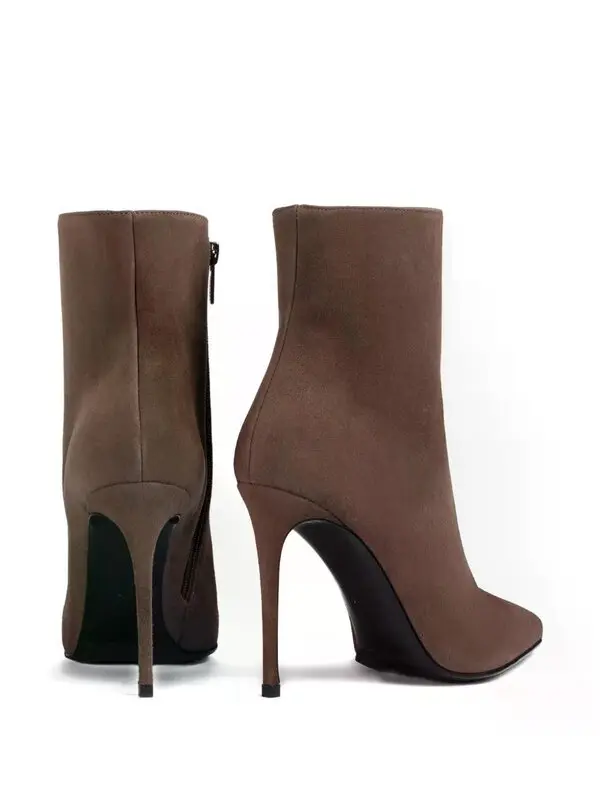 LE SILLA 100mm Suede Pointed-toe Ankle Boots