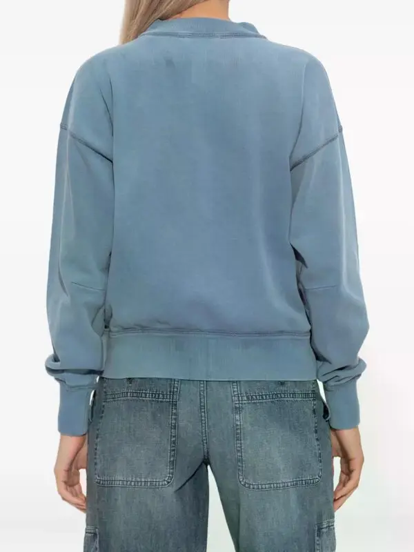 MARANT ETOILE Logo-print Cotton-blend Sweatshirt - Blue
