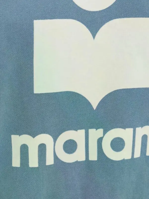 MARANT ETOILE Logo-print Cotton-blend Sweatshirt - Blue
