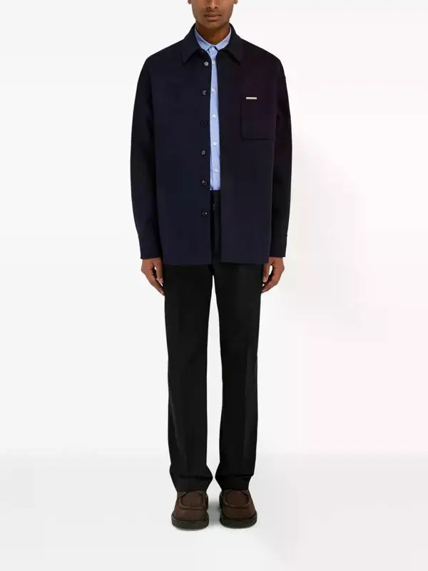 FERRAGAMO Logo-plaque Shirt Jacket