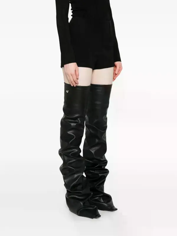 MUGLER Pleated Shorts - Black