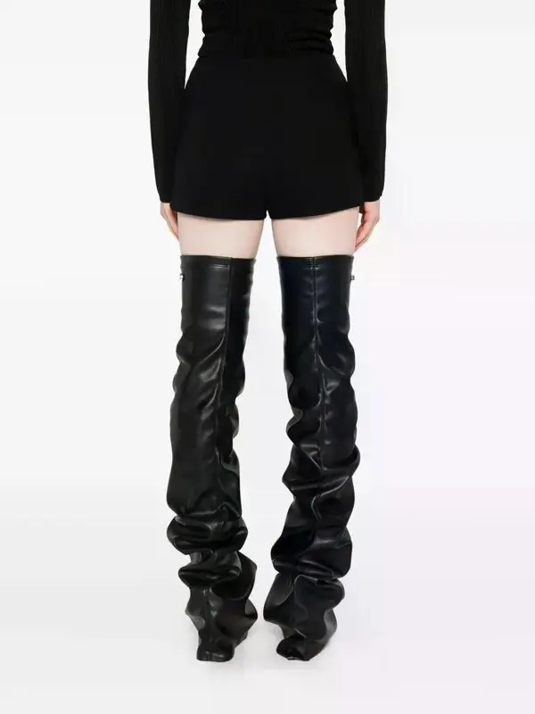MUGLER Pleated Shorts - Black