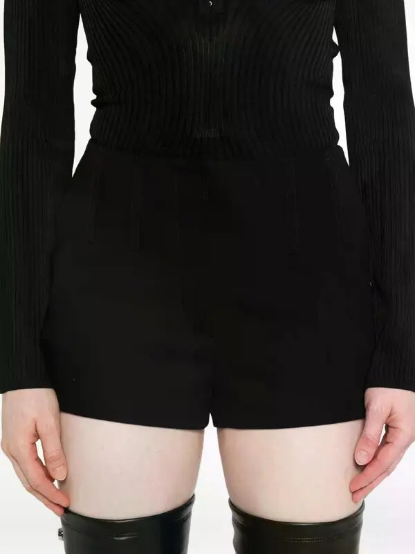 MUGLER Pleated Shorts - Black