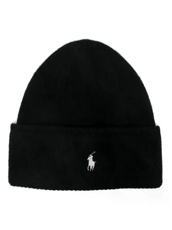 Polo Ralph Lauren Pony-embroidered Beanie Hat - Black