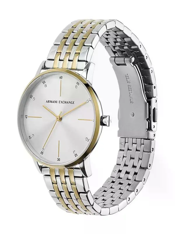 Armani Exchange Stainless Steel Watch With Two-tone Bracelet