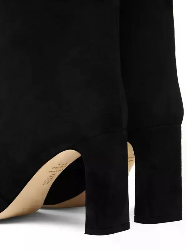 STUART WEITZMAN 85mm Block-heel Suede Boots - Black