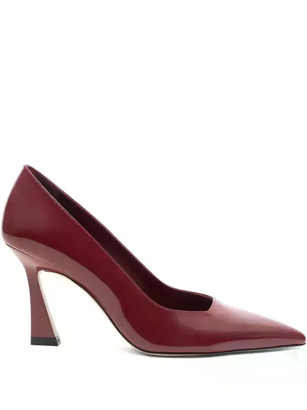 STUART WEITZMAN 85mm Vinnie Pointed-toe Patent-leather Pumps - Red