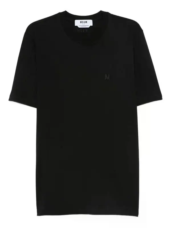 MSGM Logo-embroidered Cotton T-shirt