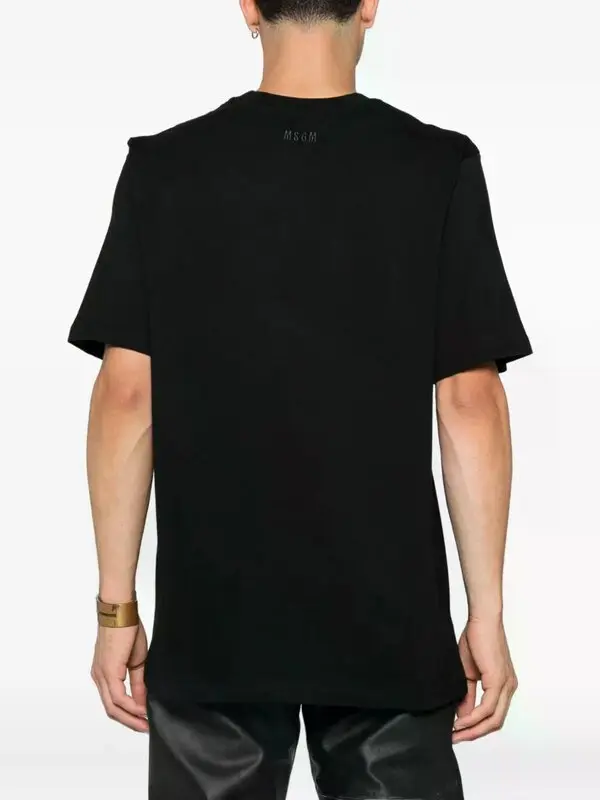 MSGM Logo-embroidered Cotton T-shirt