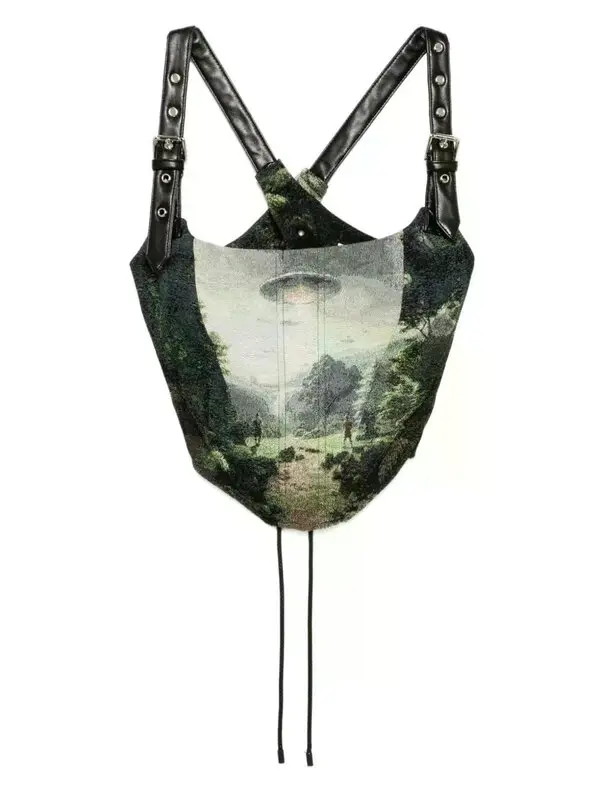 Monse Harness Tapestry Bustier Vest