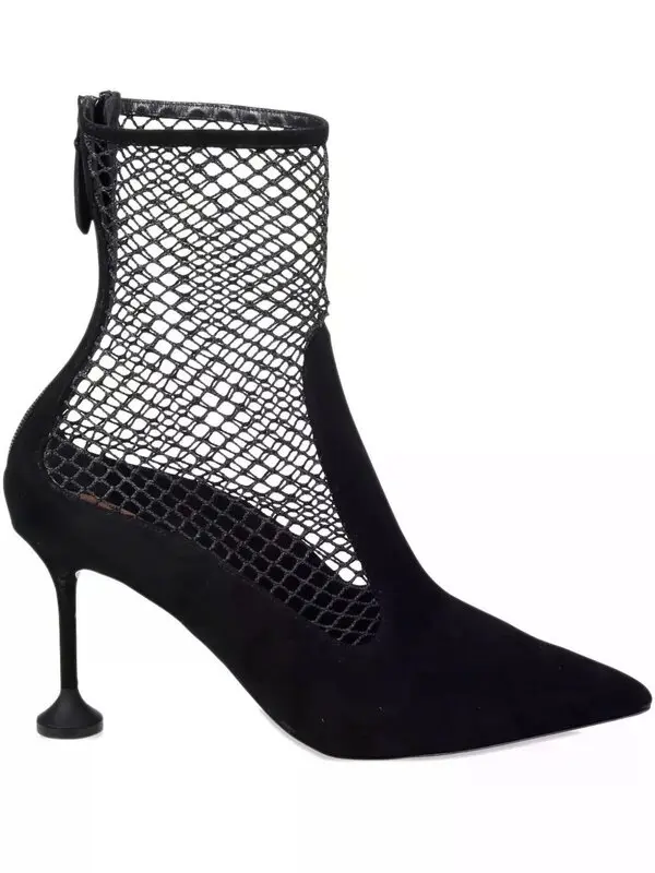 AQUAZZURA 85mm Mesh-insert Suede Pumps