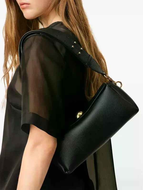 AMI Paris Carrousel Leather Bag - Black