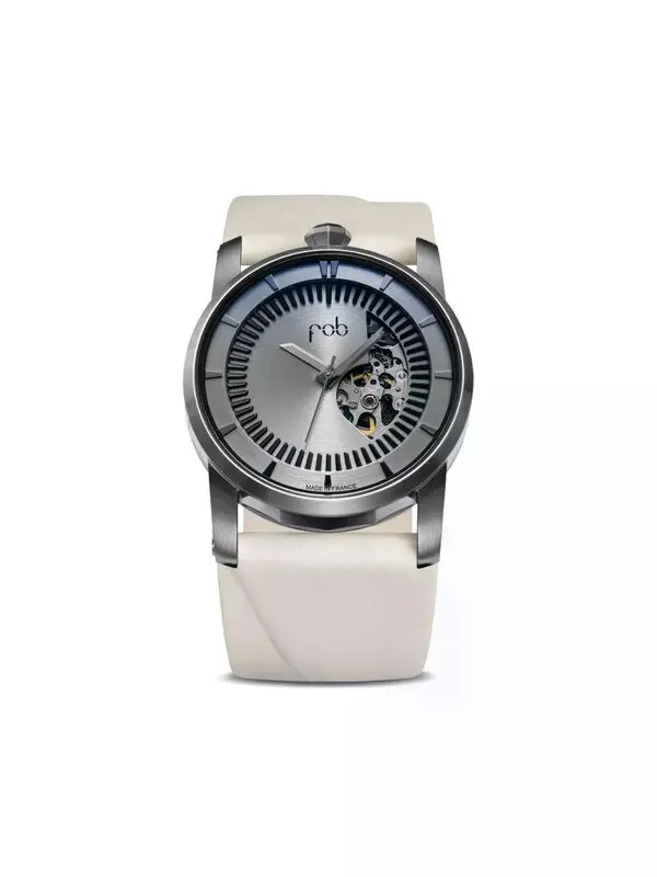 FOB PARIS Oblivion Leather Automatic 40mm - Silver