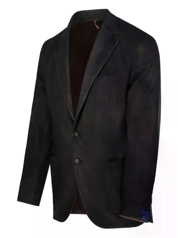 SANTANIELLO Speckled Two-button Blazer