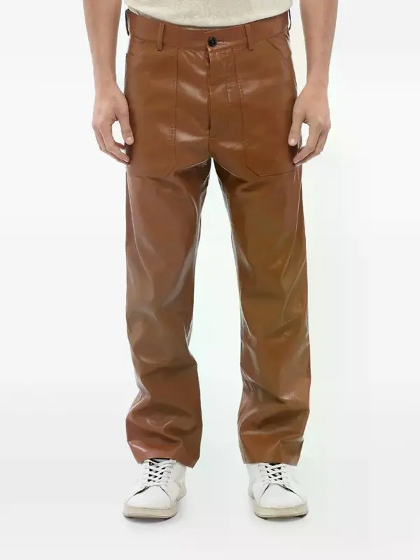 Nanushka Patch-pocket Faux Leather Trousers