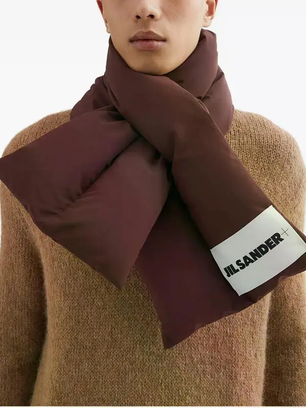 JIL SANDER Down Scarf - Brown
