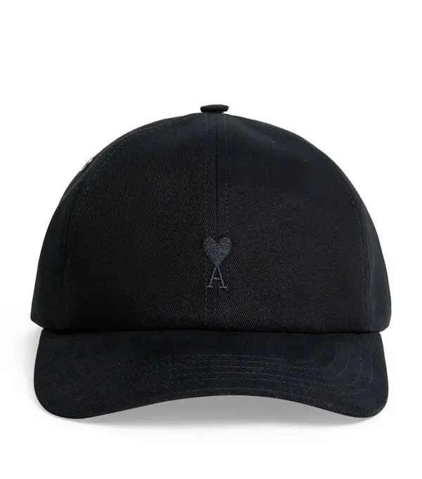 AMI Paris Cotton Cap - Black