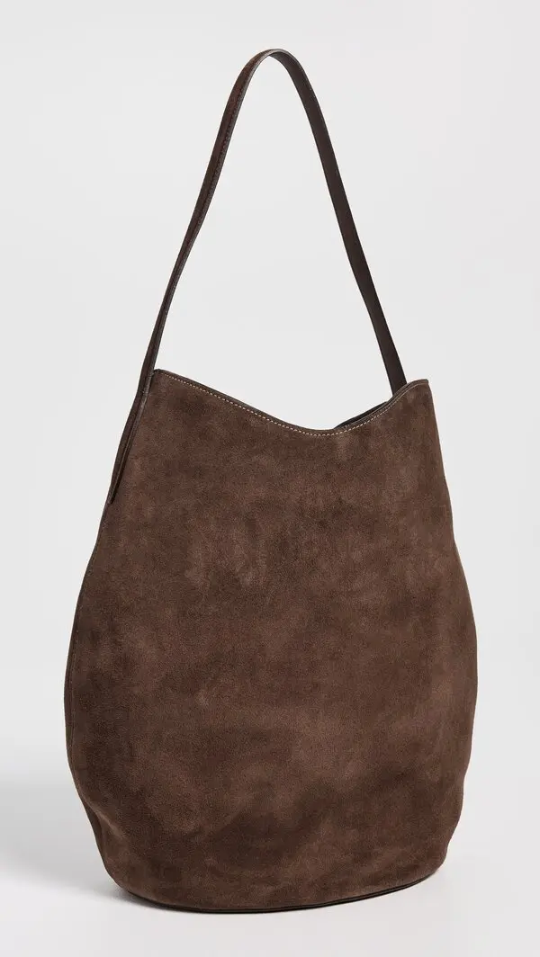 LIFFNER Large Belted Bucket Bag - Dark Brown