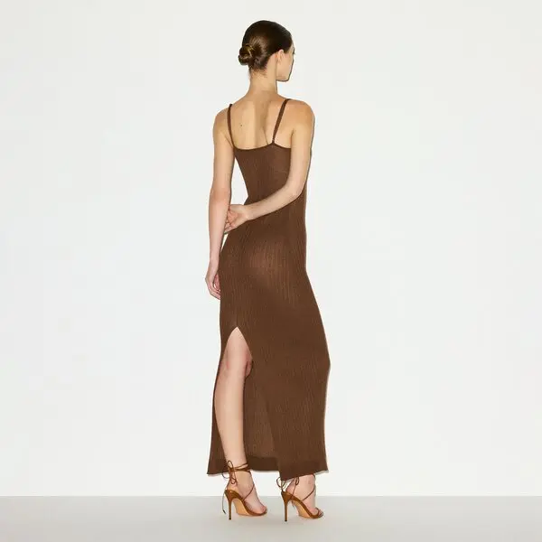 skims sheer knit dress Sheer Knit Long Cami Dress