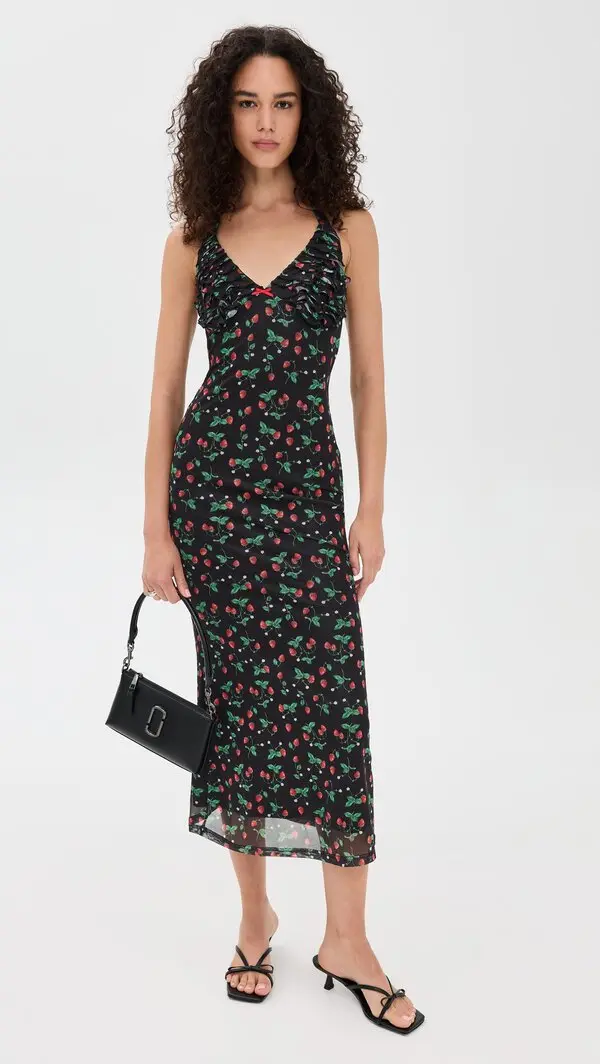 BAILEY ROSE Strawberry Print Maxi Dress