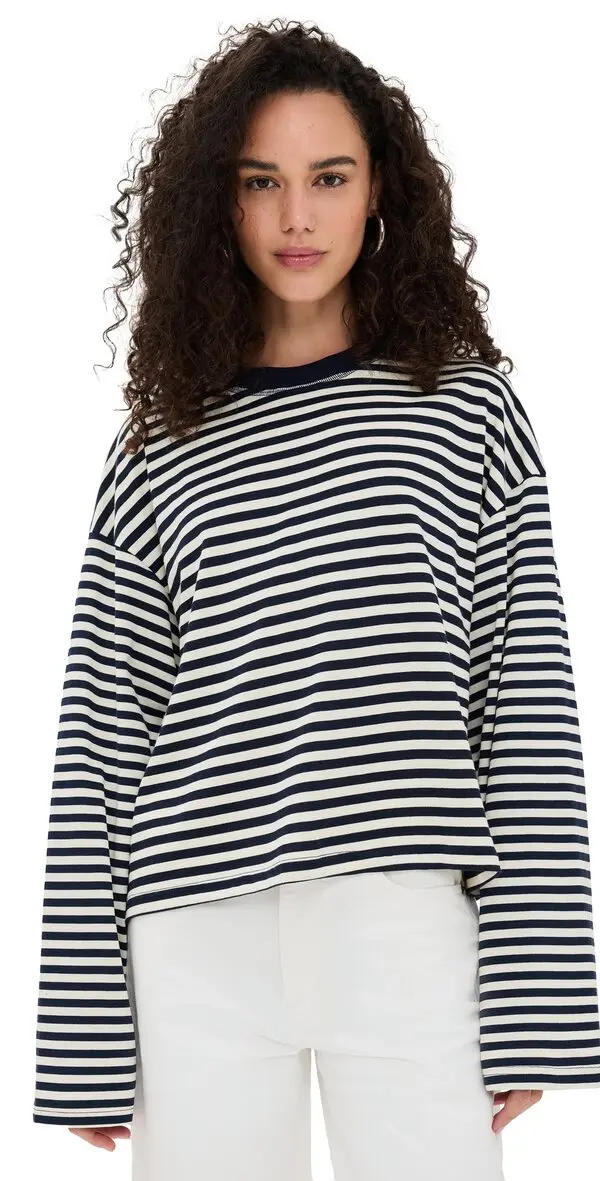 Lioness Bloom Long Sleeve - Navy Stripe
