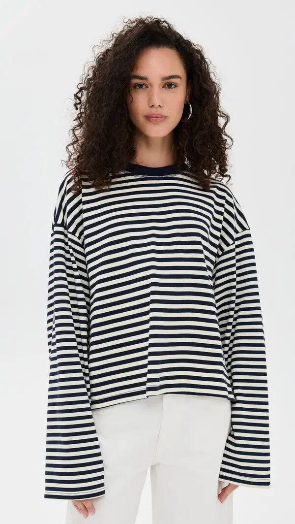 Lioness Bloom Long Sleeve - Navy Stripe