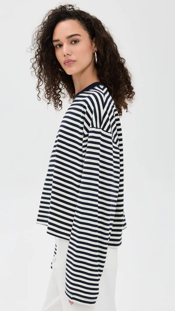 Lioness Bloom Long Sleeve - Navy Stripe