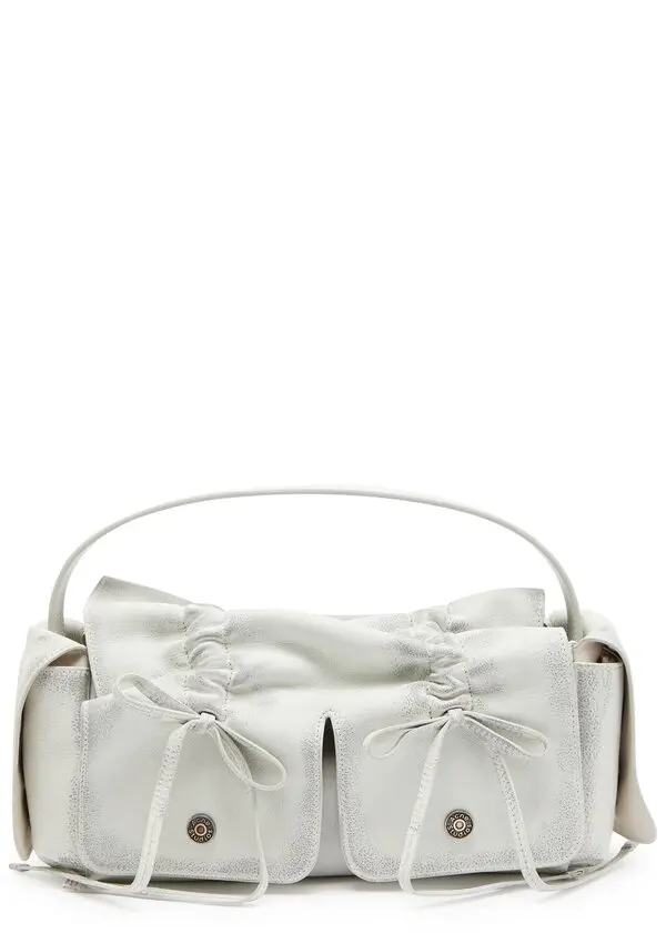Acne Studios Grained-leather Top Handle Bag - White